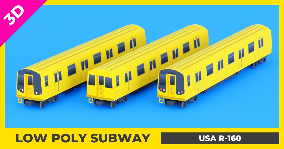 Low Poly Subway - USA R-160 | 3D Land | Unity Asset Store