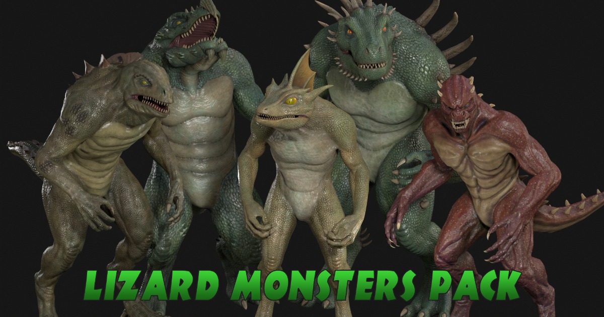 Lizard monsters pack | 3D Creatures | Unity Asset Store