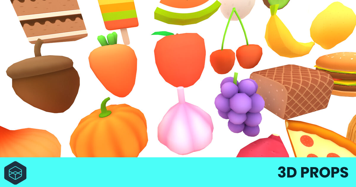 3D Props - Adorable Foods | 3D Food | Unity Asset Store