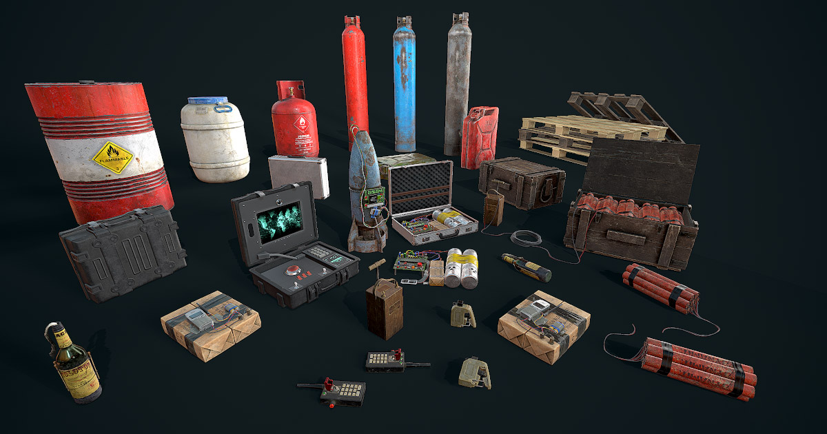 Explosive Devices | 3D Props | Unity Asset Store