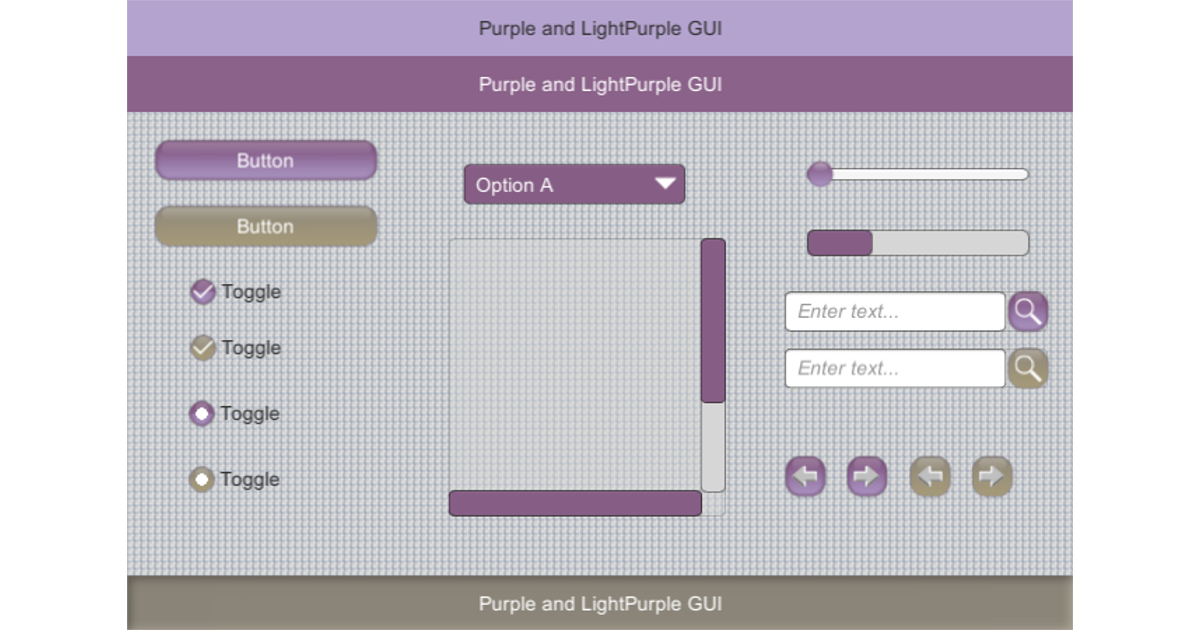 Purple and Light Purple GUI | 2D GUI | Unity Asset Store