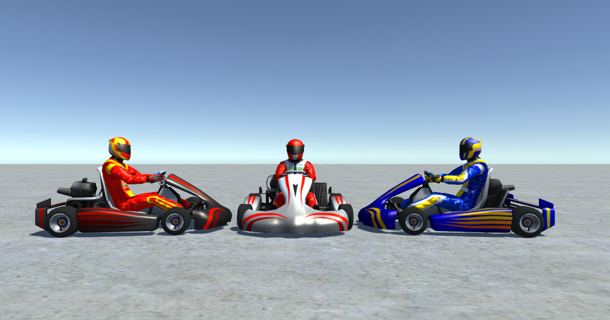 3 Low Poly Karts with Player 9 | 3D Land | Unity Asset Store