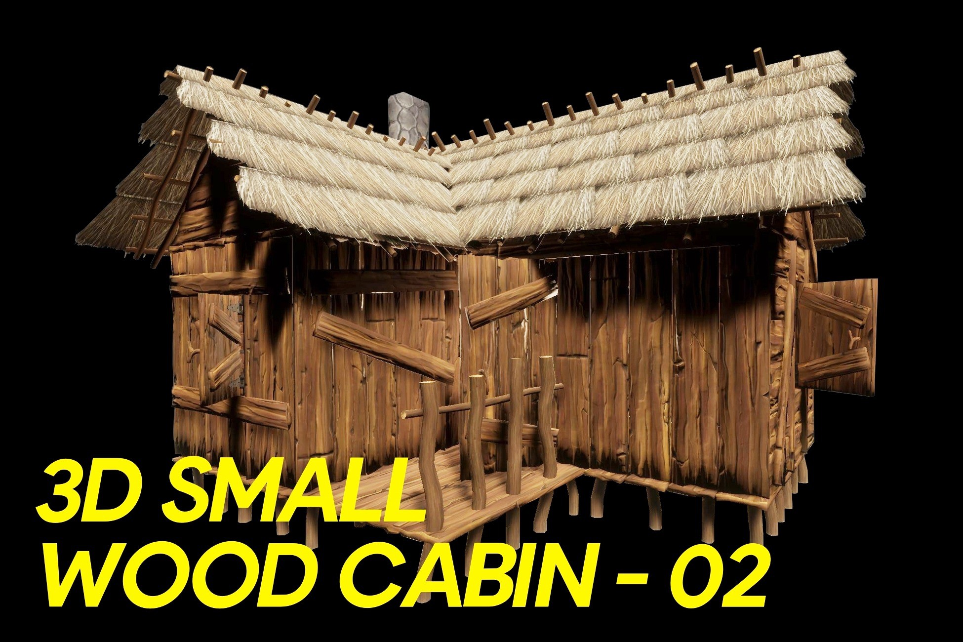 3D Small Wood Cabin - 02 | 3D Fantasy | Unity Asset Store