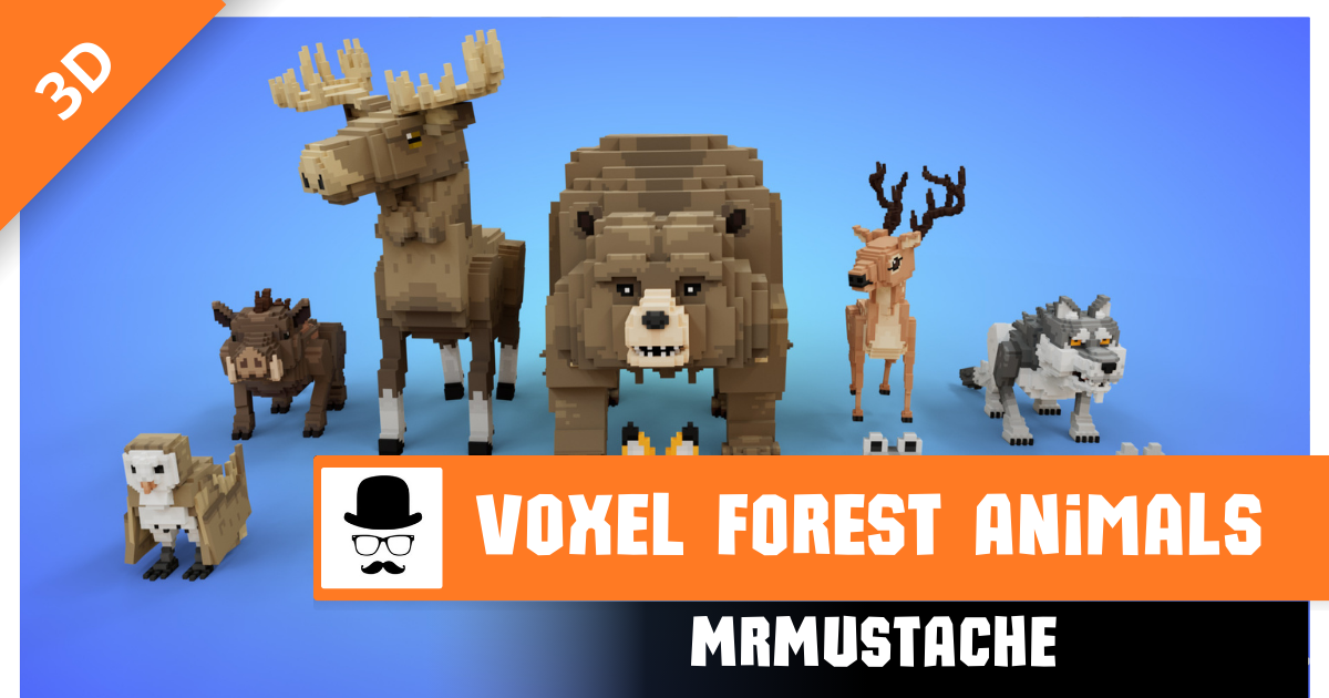 Voxel Forest Animals Pack | 3D 동물 | Unity Asset Store