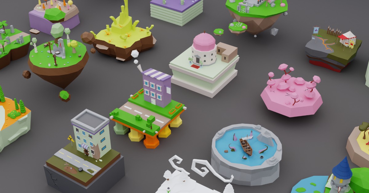 Low Poly Worlds Islands Exteriors Pack 4 | 3D Environments | Unity ...