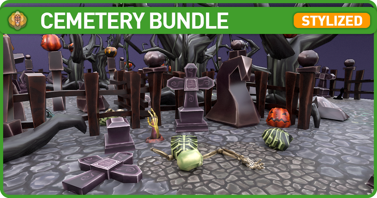 Stylized Cemetery | 3D Fantasy | Unity Asset Store