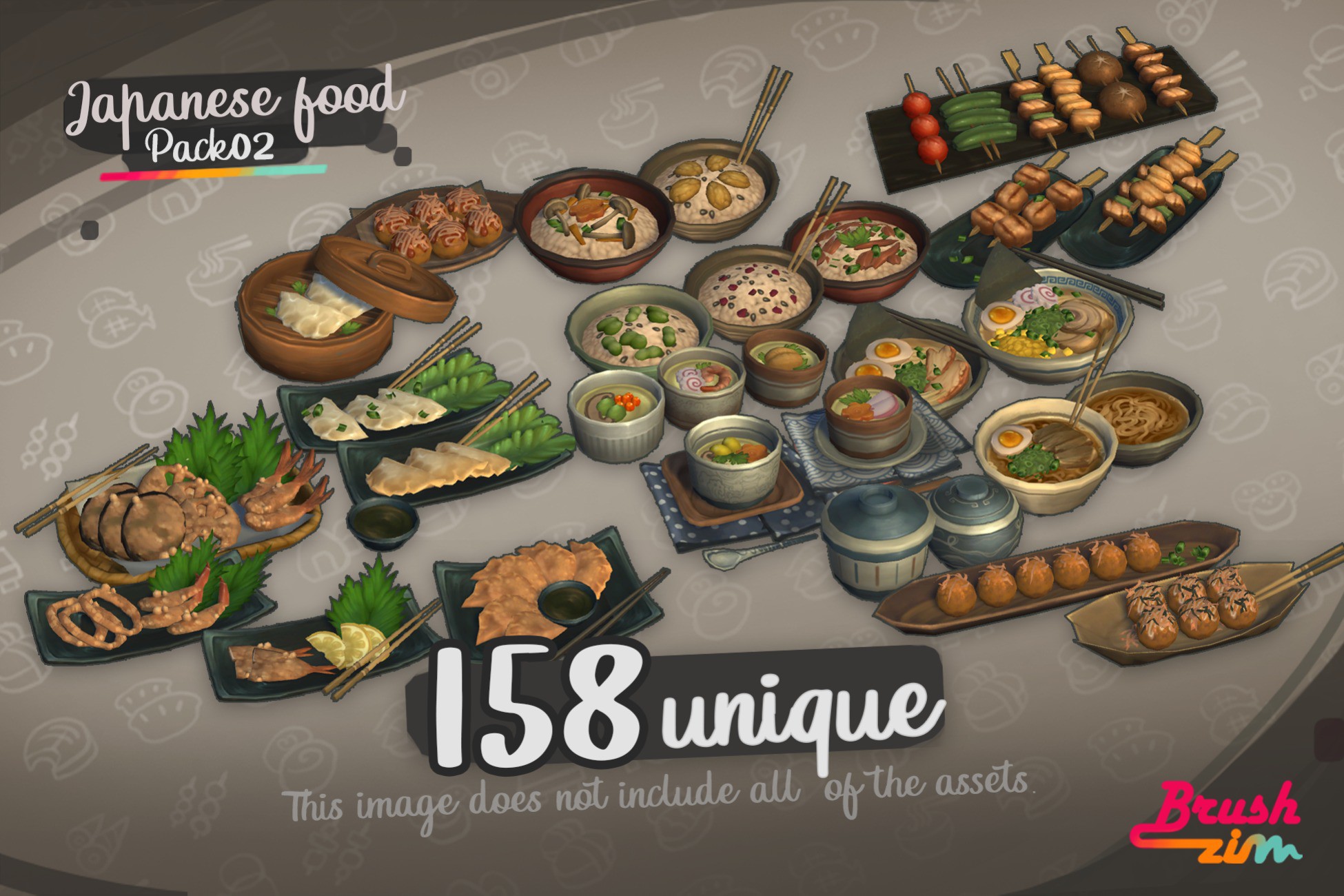 Japanese food - Pack 2 | 3D Food | Unity Asset Store