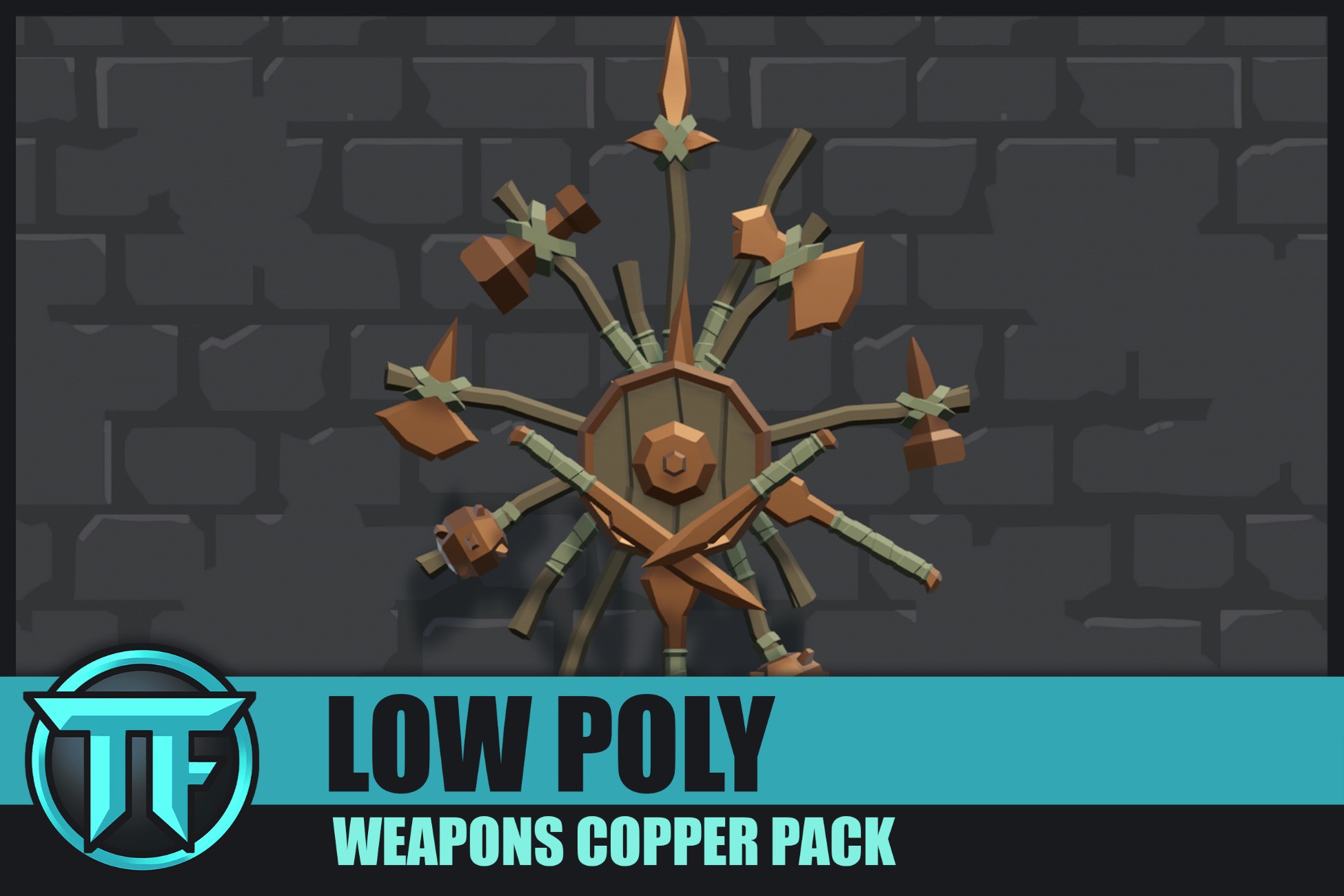 LOW POLY - Weapons Copper Pack | 3D Weapons | Unity Asset Store