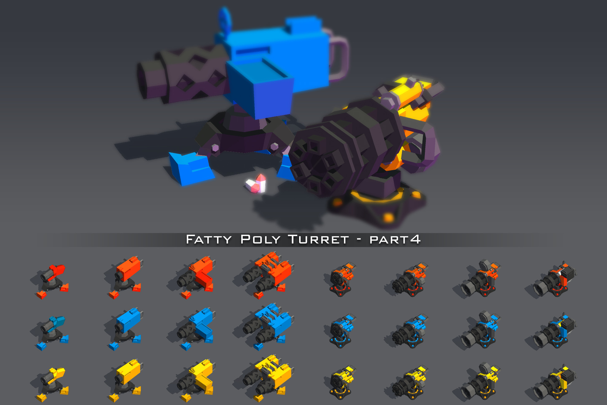 Fatty Poly Turret Part4 | 3D 무기 | Unity Asset Store