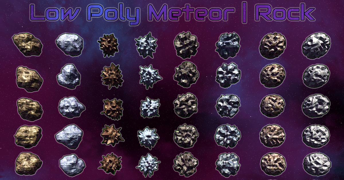 Low Poly Meteor Rock Pack | 3D Props | Unity Asset Store