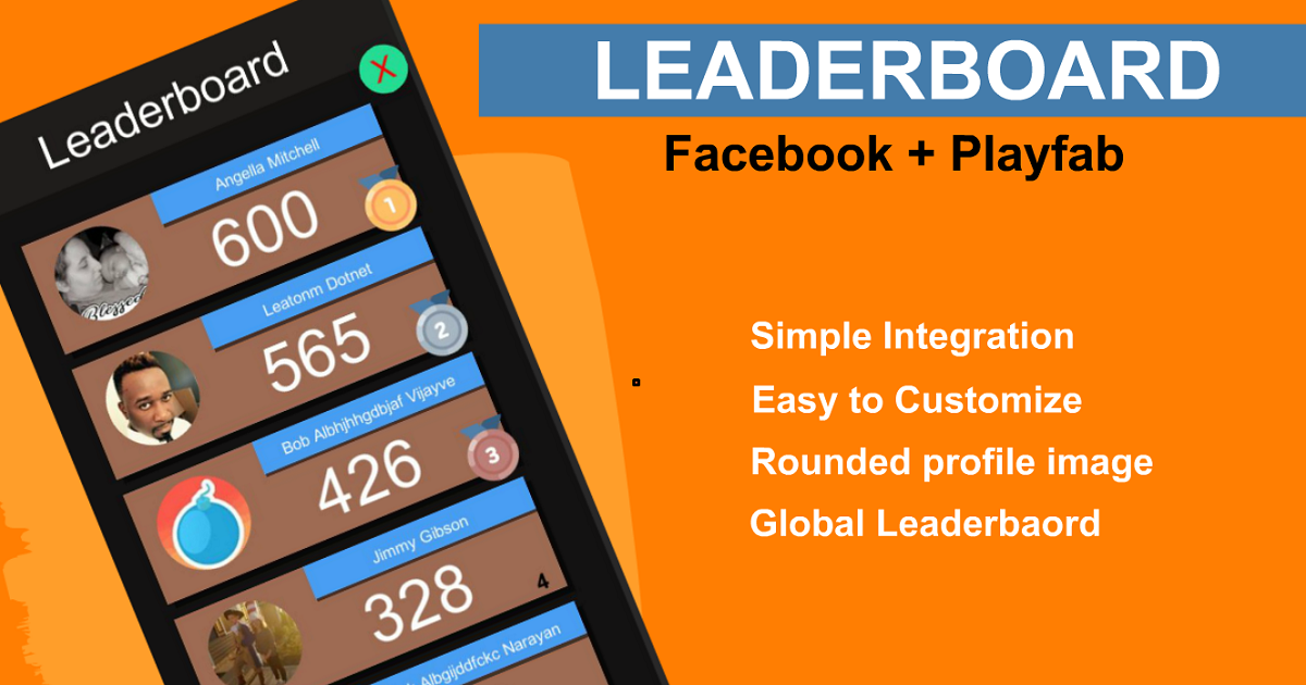Leaderboard With Facebook and Playfab | Integration | Unity Asset Store
