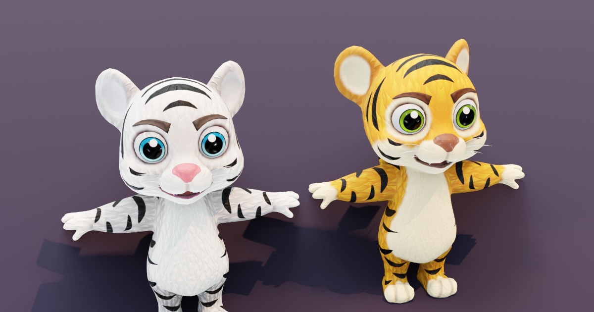 Cartoon Tiger Animated 3D Models | Characters | Unity Asset Store