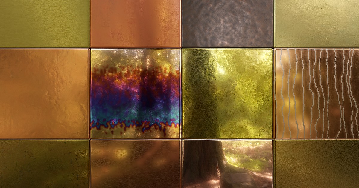 Real Materials vol.3 - Copper and Brass | 2D Metals | Unity Asset Store