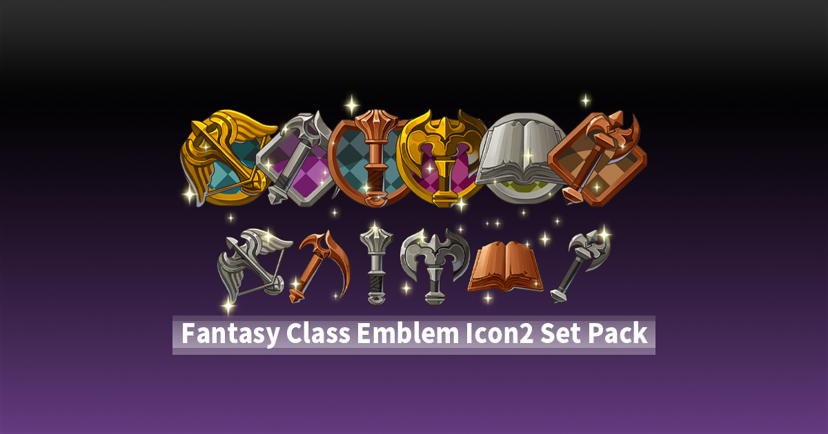 Fantasy Class Emblem Icon2 Set Pack | 2D Icons | Unity Asset Store