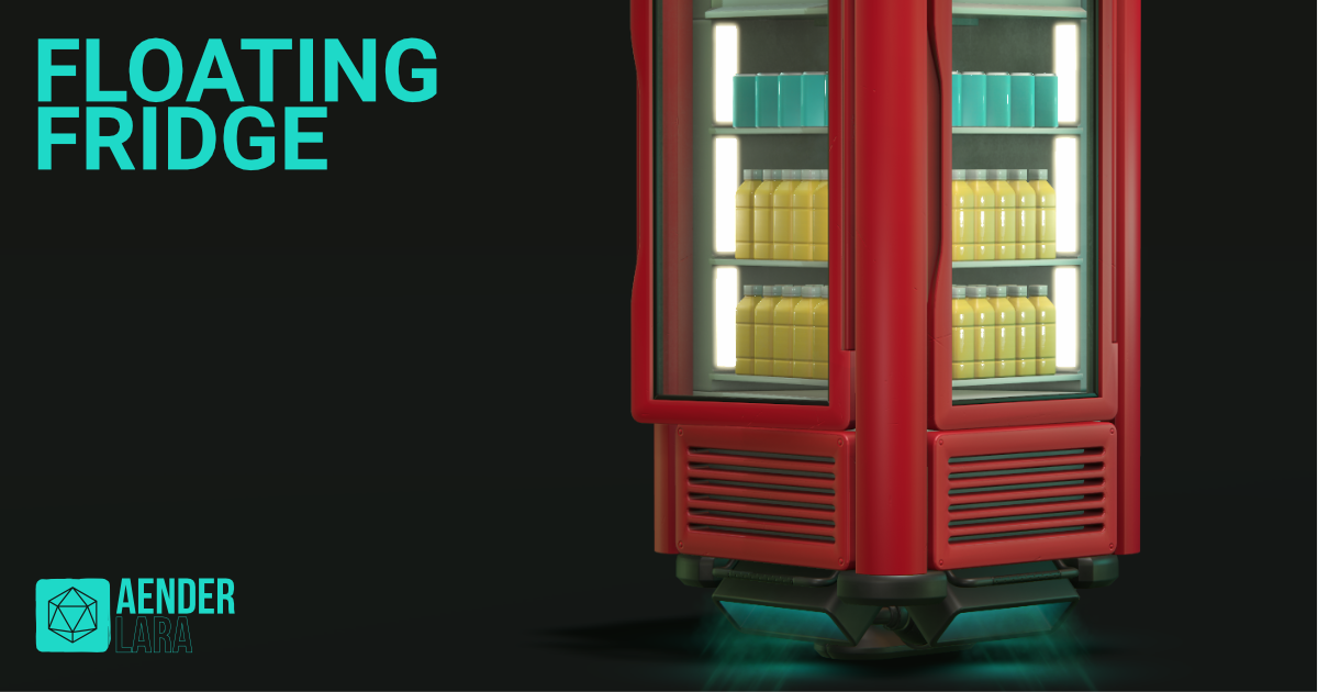 Floating Fridge - Scifi fridge for soda cans and bottles | 3D Props ...