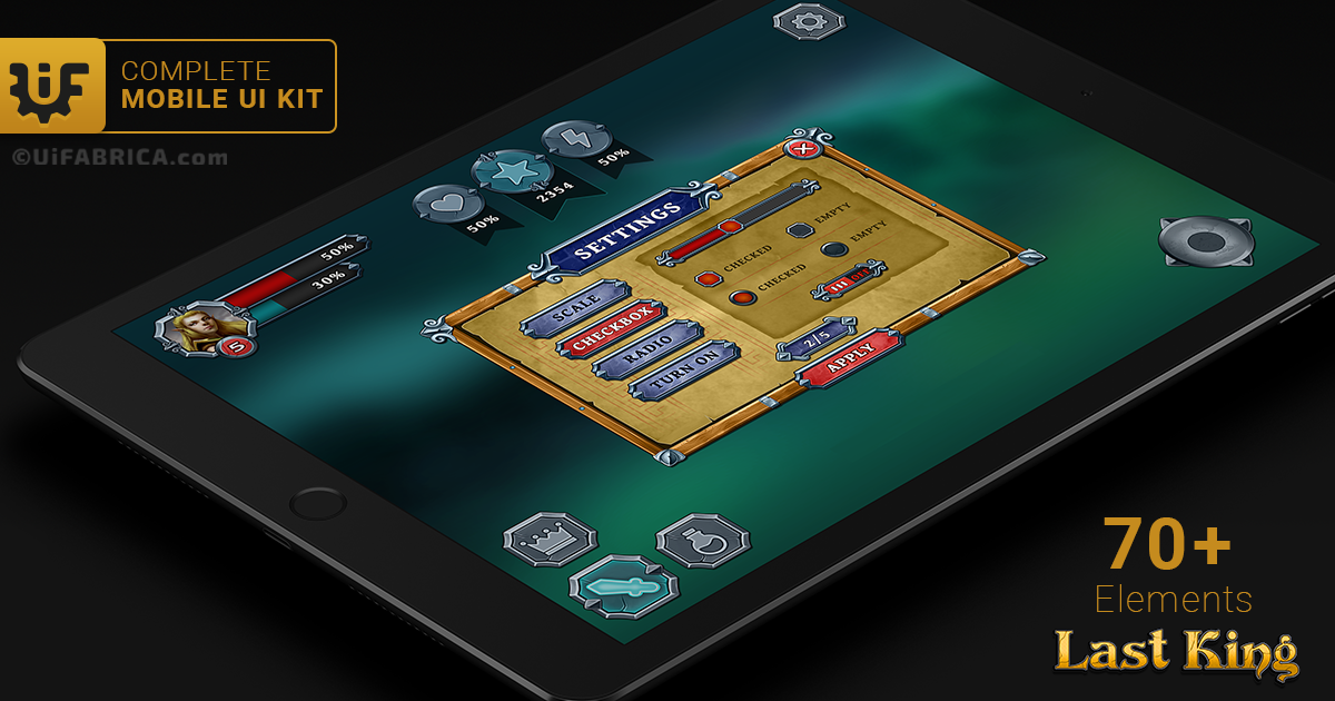 Last King - Medieval Mobile Game UI | 2D GUI | Unity Asset Store