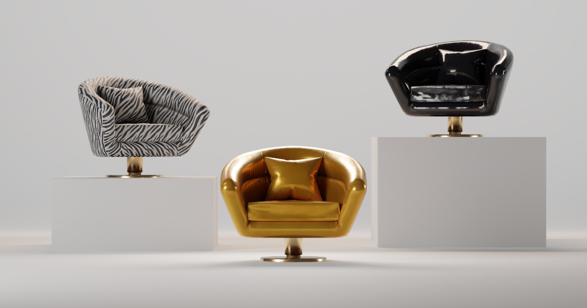 Designer Armchair Collection 01 | 3D Furniture | Unity Asset Store