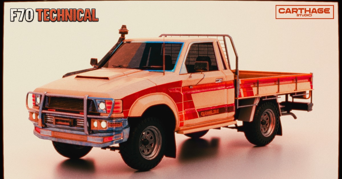 F70 Desert Modular Technical Pickup Truck | 3D Land | Unity Asset Store