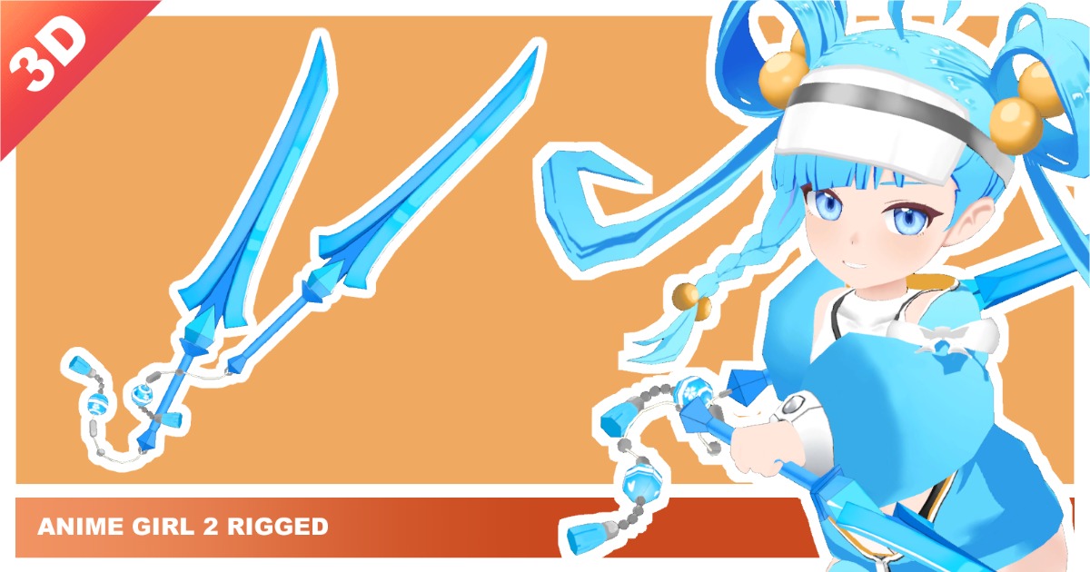 Anime Girl 2 Rigged 3DModel | 角色 | Unity Asset Store