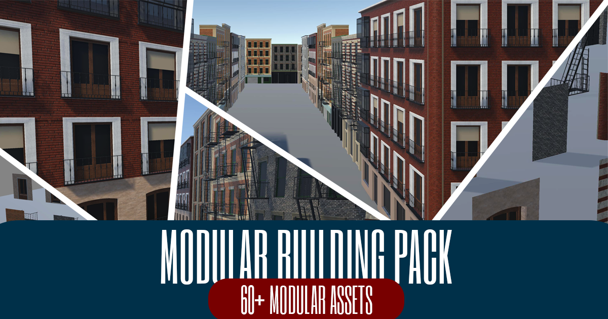 Modular Building Pack | 3D Urban | Unity Asset Store