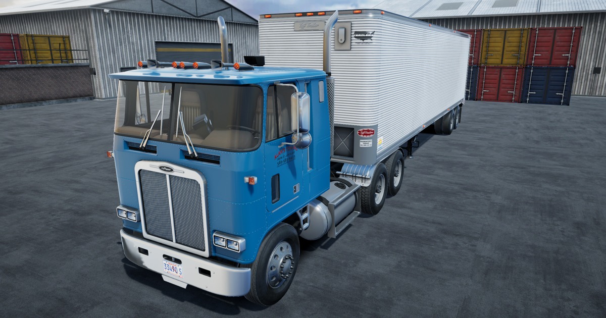 Cabover truck van trailer | 3D Vehicles | Unity Asset Store