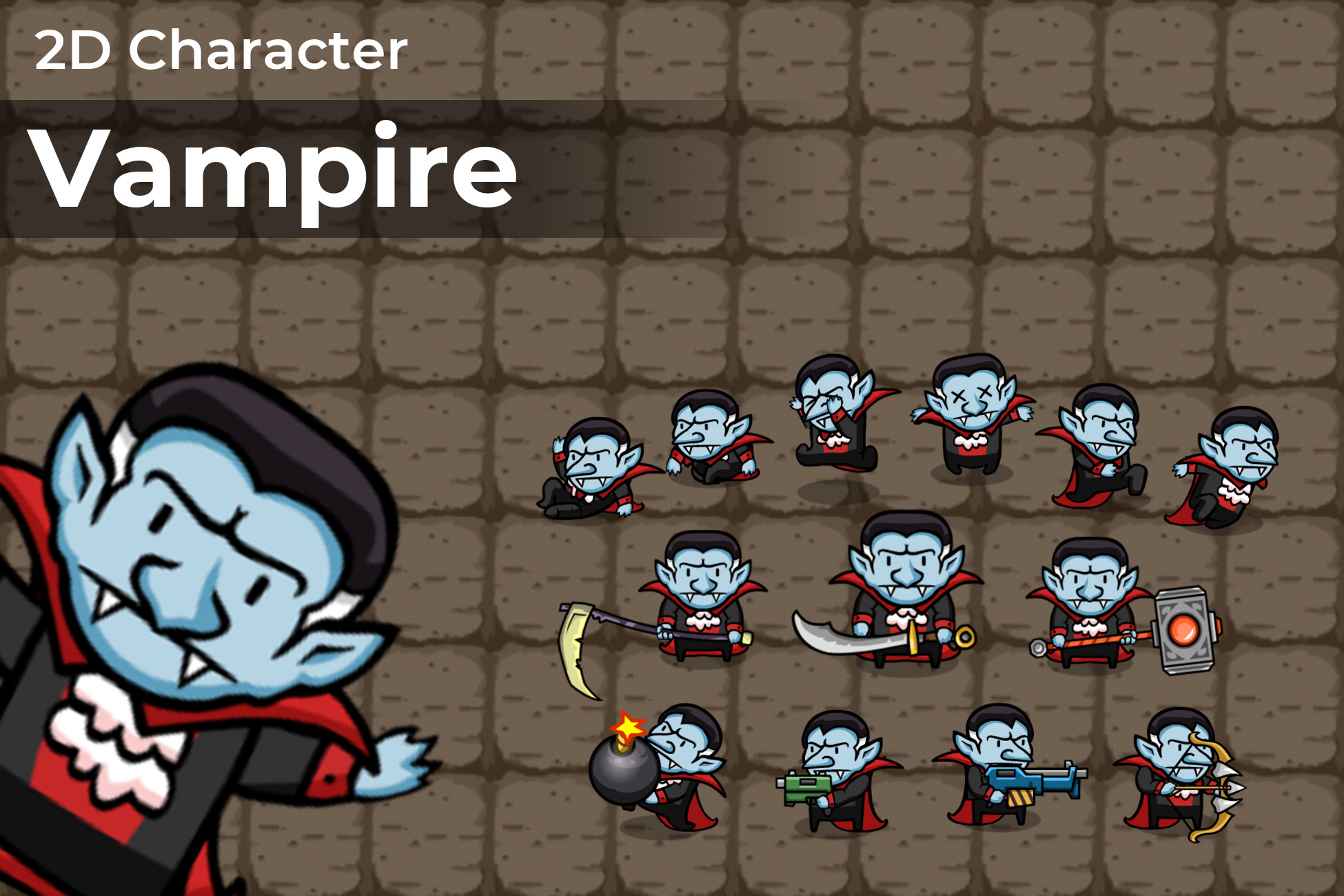 2D Character - Vampire | 2D Characters | Unity Asset Store