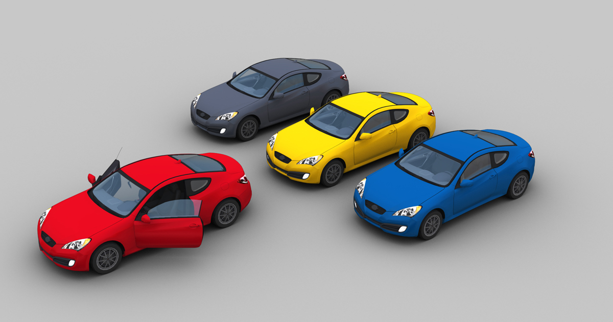 Car with Interior 28 | 3D Land | Unity Asset Store