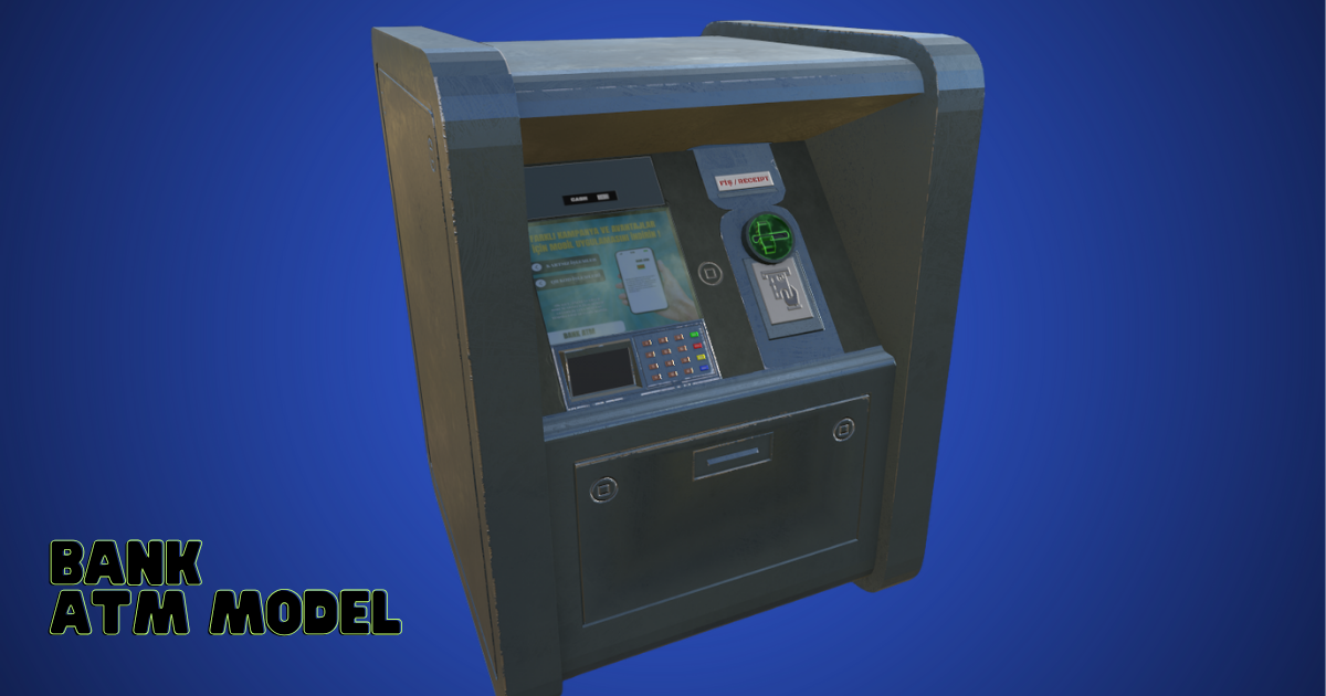 3D Bankamatic ATM Model | 3D Props | Unity Asset Store