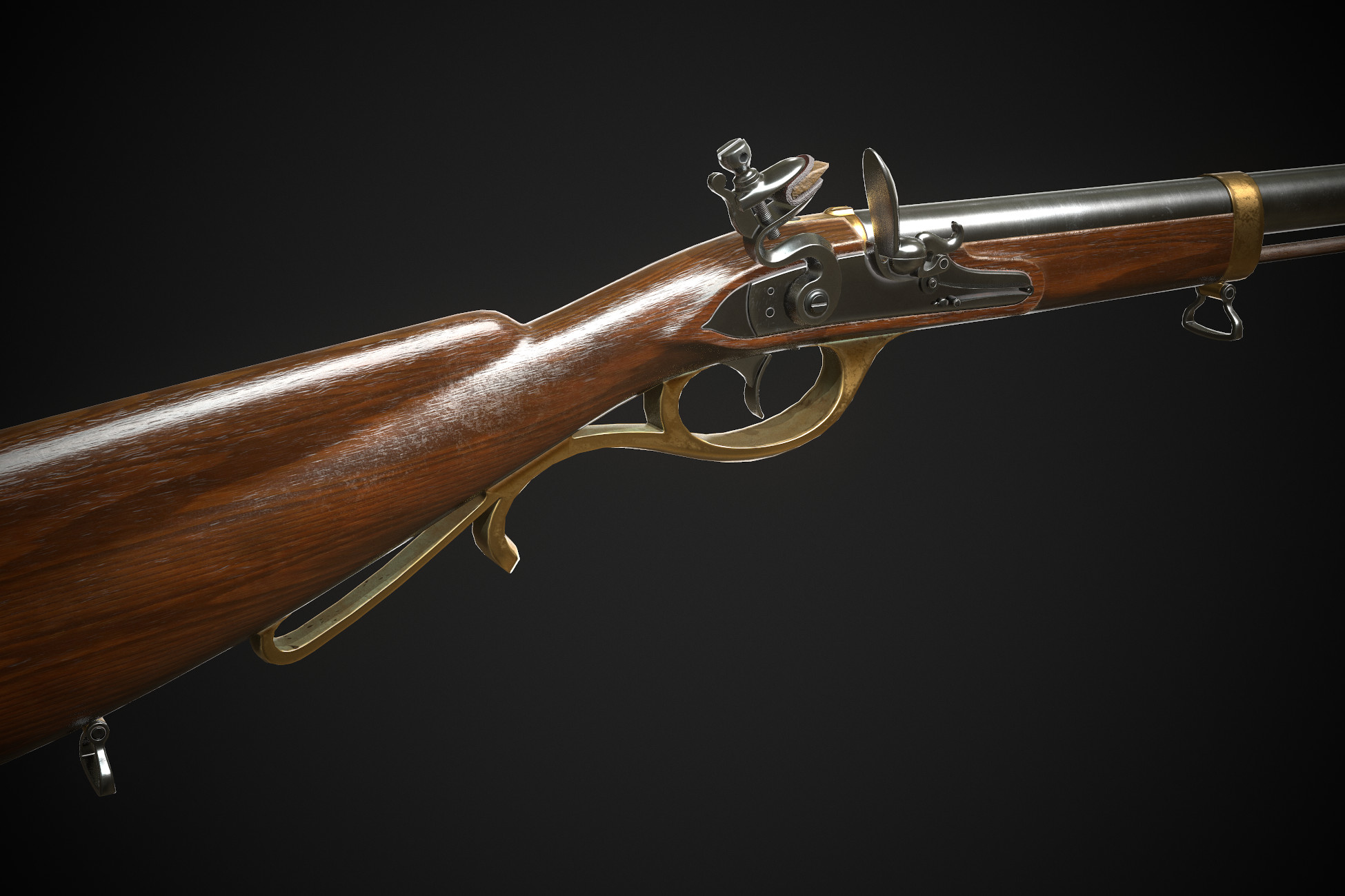Flintlock Rifle 01 Classic | 3D Guns | Unity Asset Store