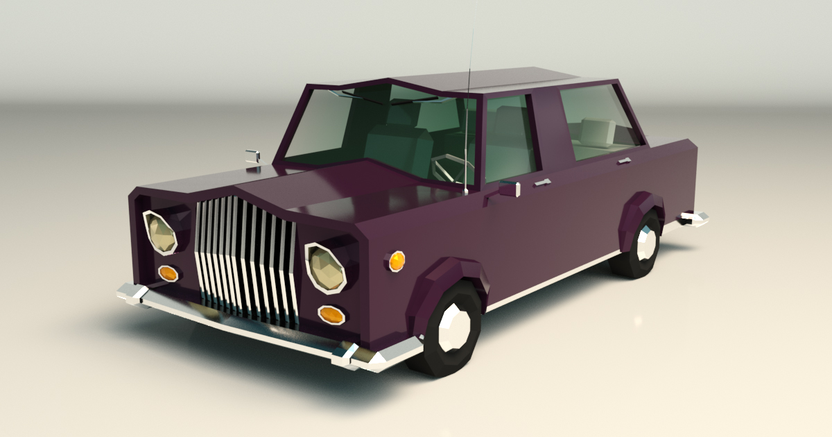 Low Poly Sedan Car 02 | 3D Land | Unity Asset Store