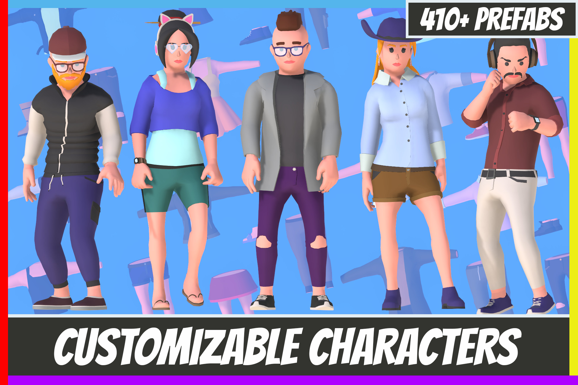 Customizable 3D City Characters Vol 1 | 3D Humanoids | Unity Asset Store
