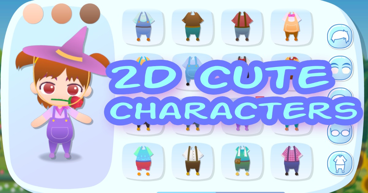 2D Cute Customizable Characters | 2D Characters | Unity Asset Store