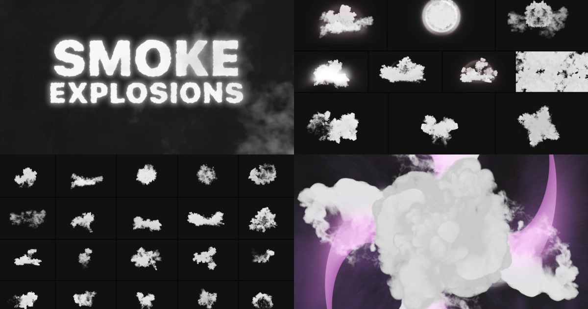 Smoke Explosions (13.10.22) | 2D Textures & Materials | Unity Asset Store