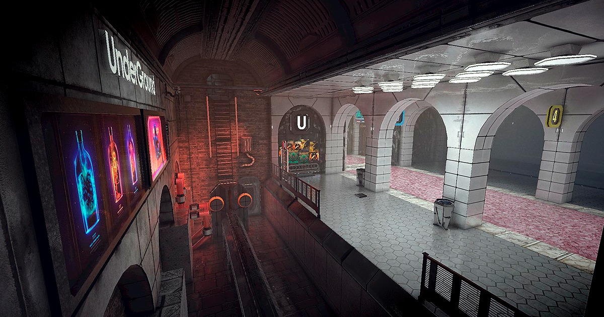 SciFi Neon Underground | 3D Sci-Fi | Unity Asset Store