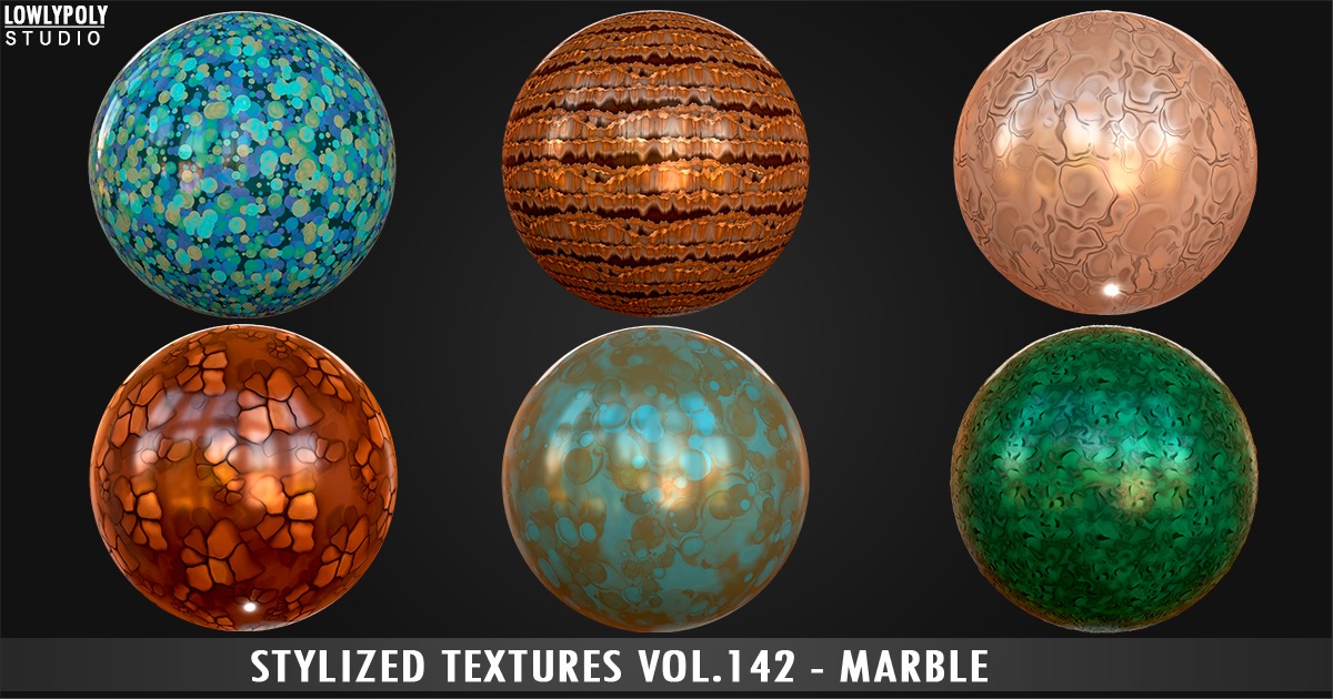 Marble Vol.142 - Stylized Textures | 2D Stone | Unity Asset Store