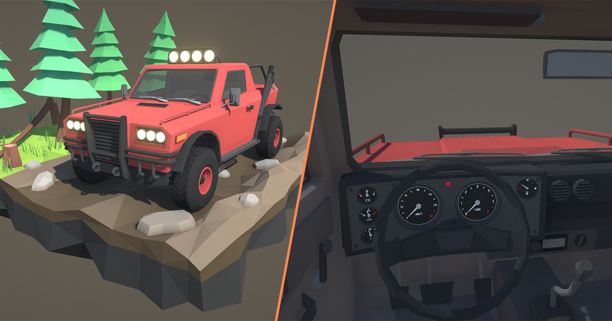 Offroad Car #1 - Stylized | 3D Land | Unity Asset Store