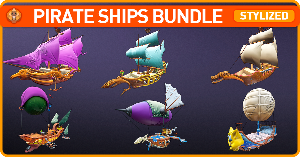 Stylize Pirate Ships | 3D Sea | Unity Asset Store
