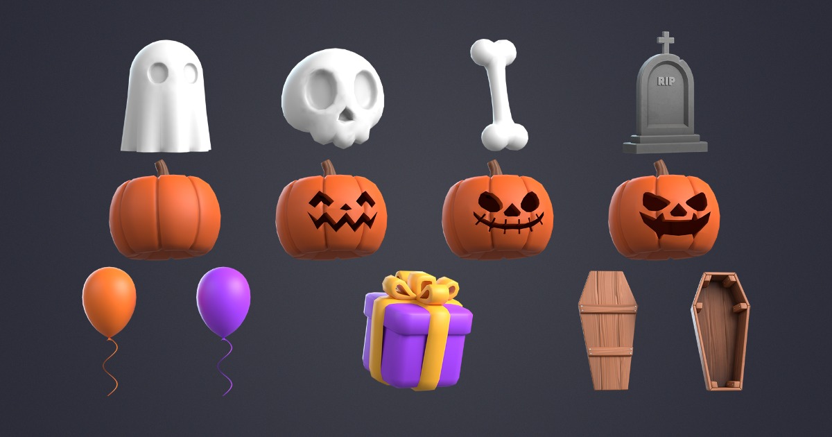 Cartoon Halloween pack | 3D Props | Unity Asset Store