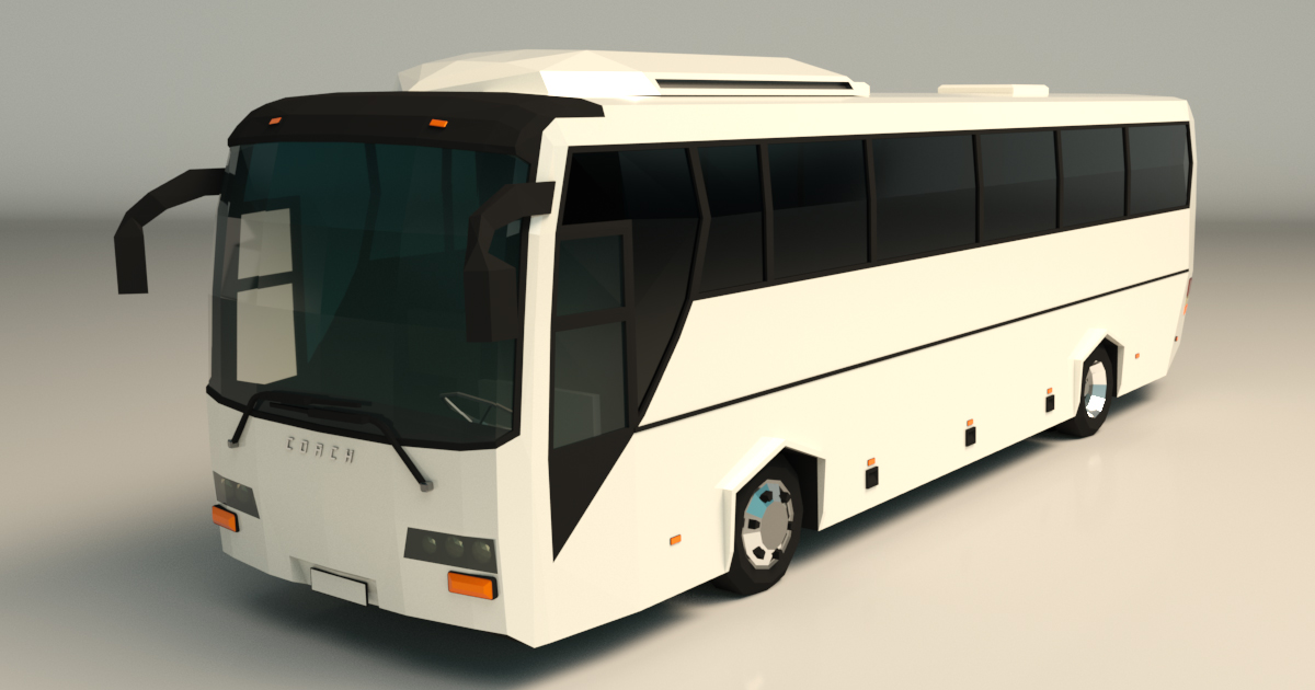 Low Poly Coach Bus 04 | 3D Land | Unity Asset Store