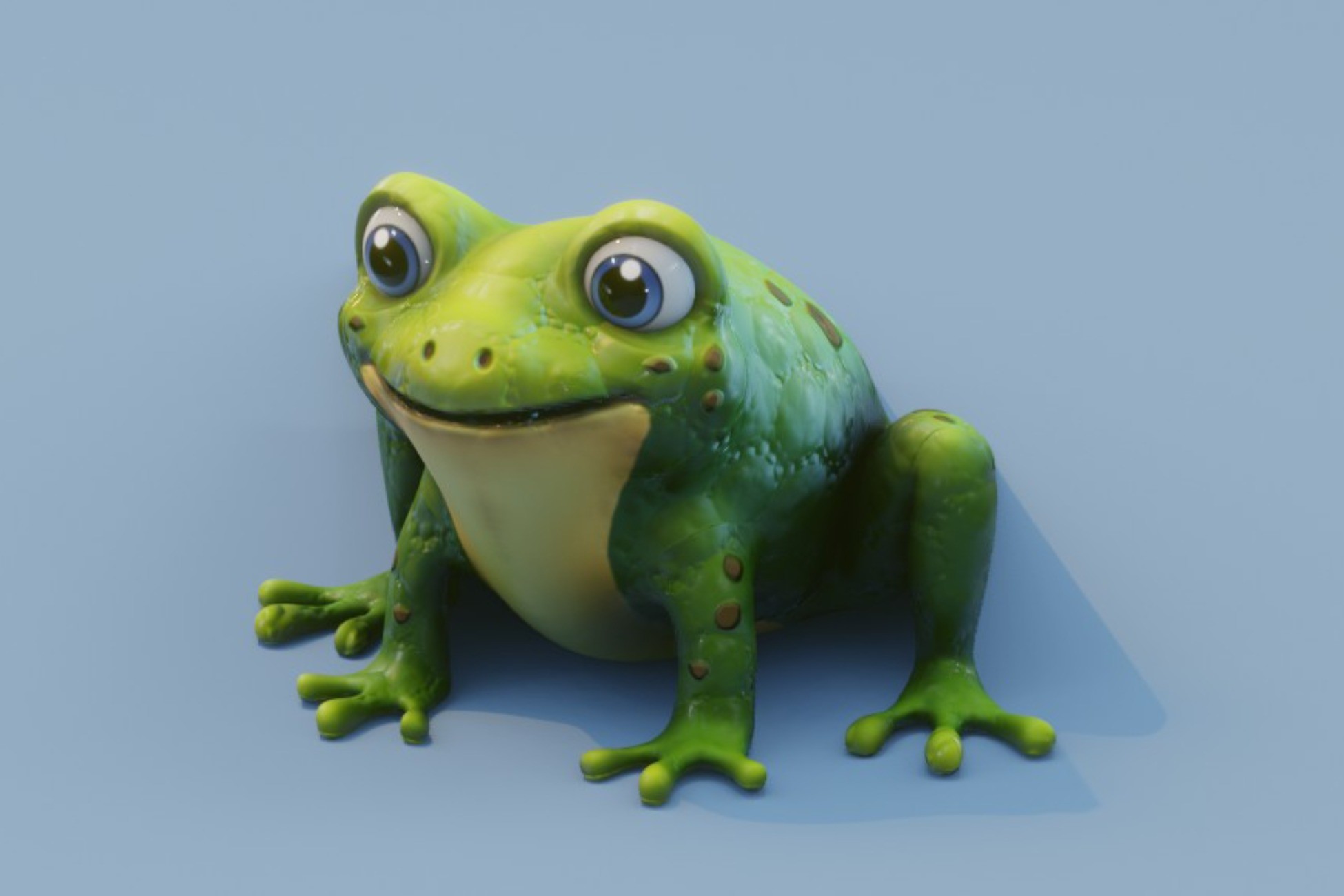 Stylized Frog 3D Model (Low-Poly, Game-Ready, Animated, Built-In) by 3D ...
