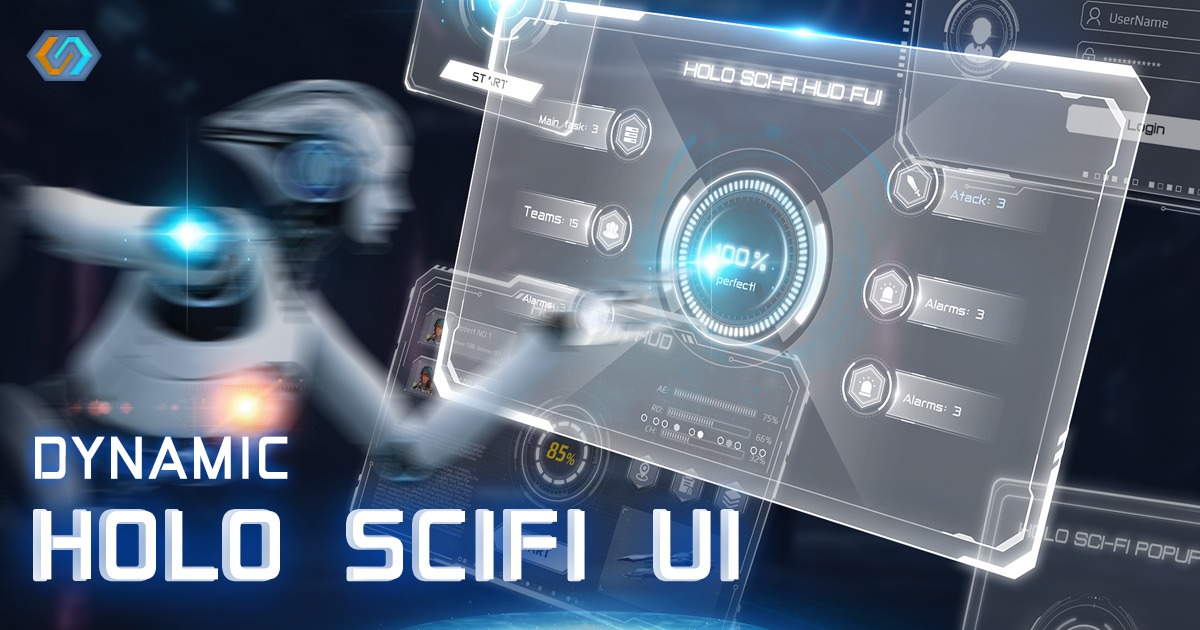 Dynamic Holo Sci-Fi UI Pack | 2D GUI | Unity Asset Store