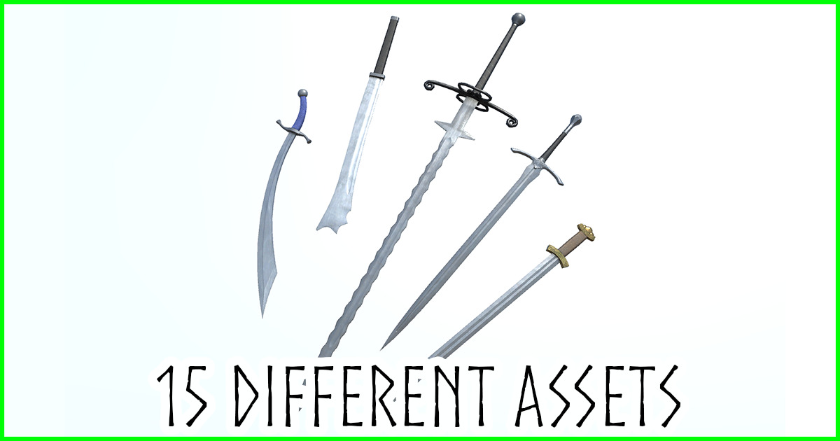 Weapons Series - Swords 1 - Mini Pack | 3D Weapons | Unity Asset Store