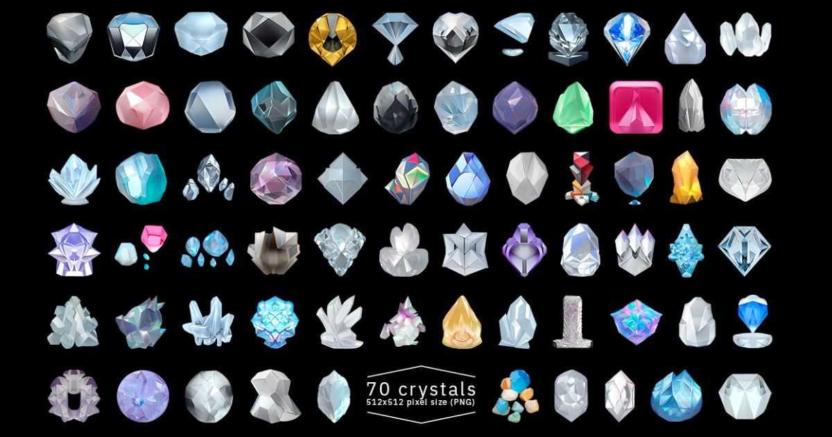 Crystal Bundle 2D | 2D | Unity Asset Store