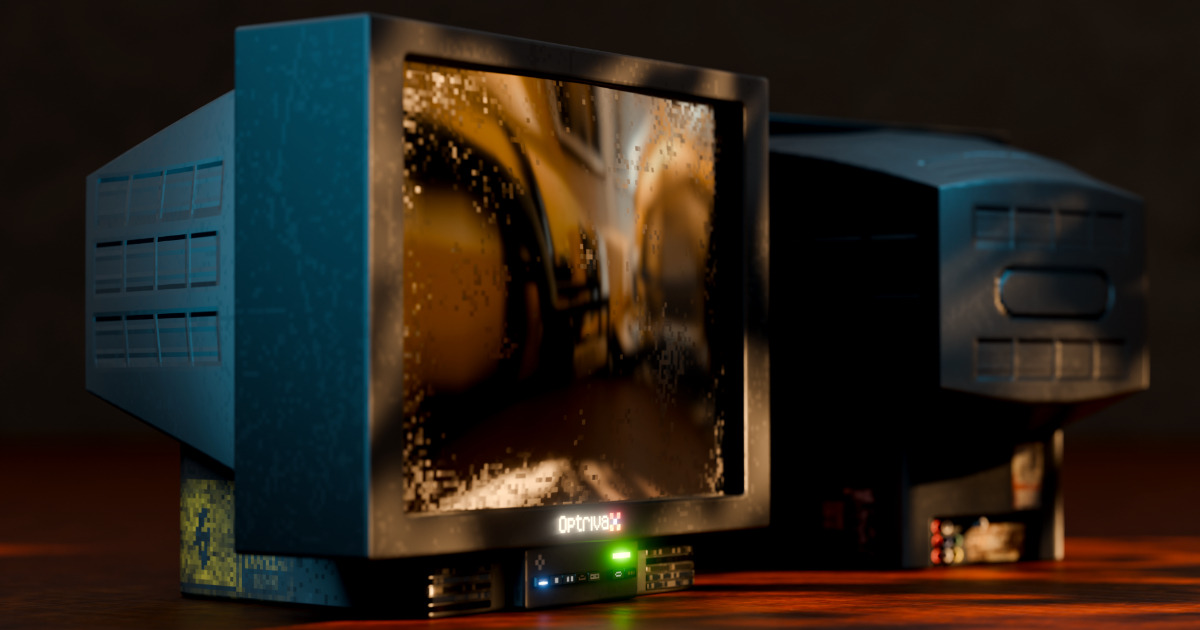 Retro CRT TV (1990s) - Low-Poly, Game-Ready, PBR, LoFi | 3D Electronics ...