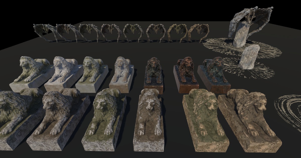 Statues and Rock | 3D Props | Unity Asset Store