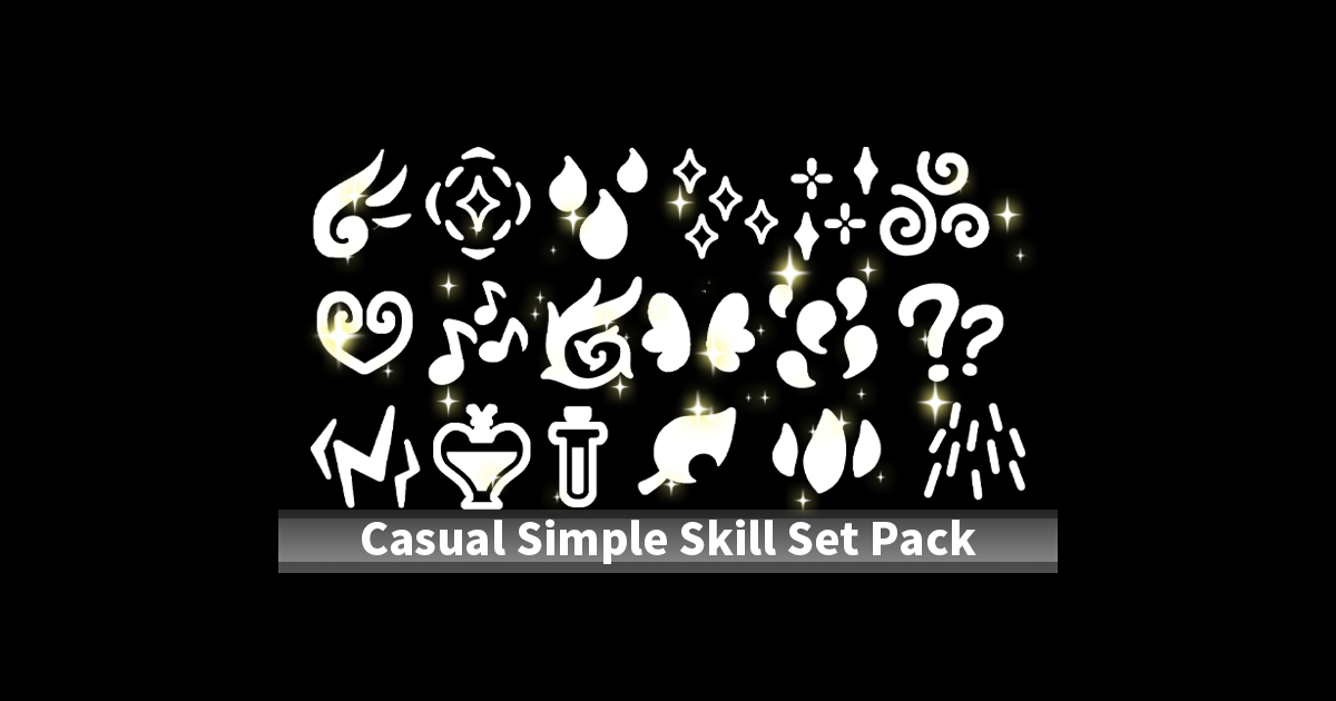 Casual Simple Skill 1 Spell Set Pack | 2D Icons | Unity Asset Store