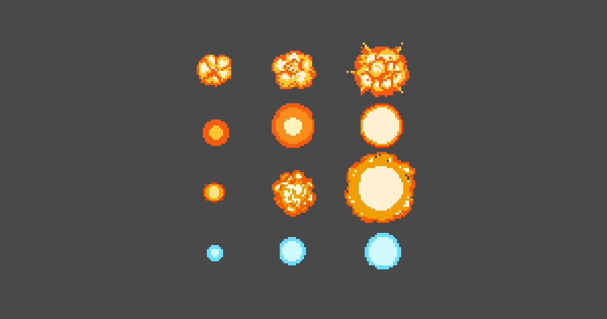 2D Pixel Explosion Set 1 | 2D Characters | Unity Asset Store