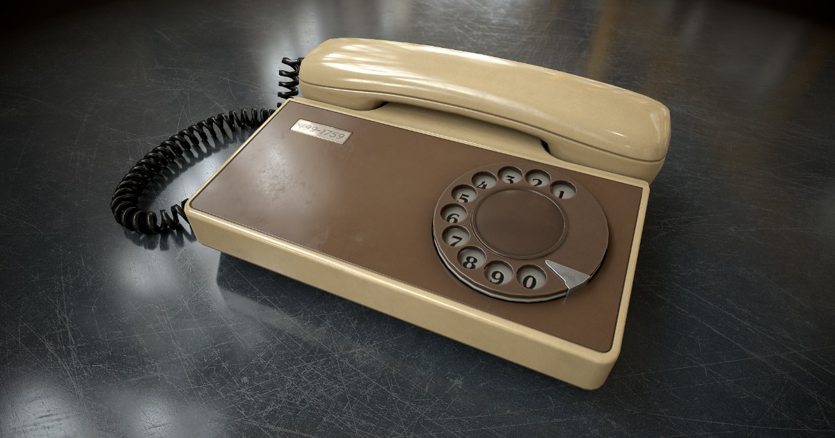 Retro telephone 80s | 3D Electronics | Unity Asset Store