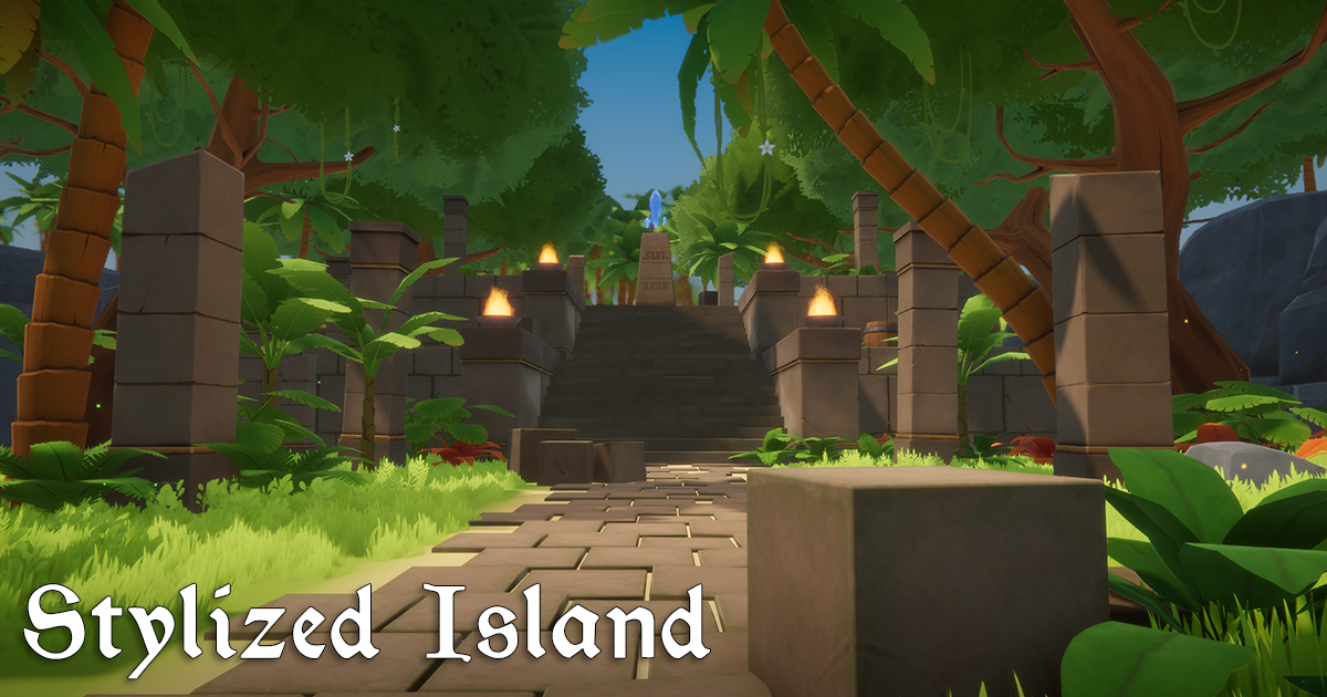 Stylized Tropical Island with Ruins | 3D Fantasy | Unity Asset Store