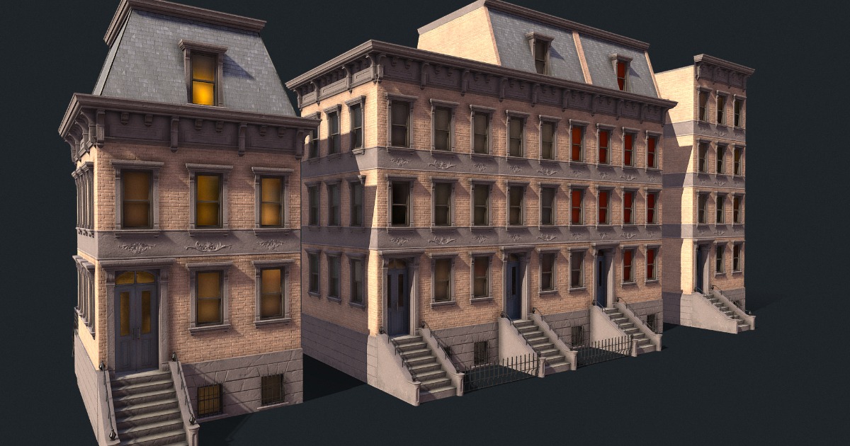 BrownStone Modular Building | 3D Urban | Unity Asset Store